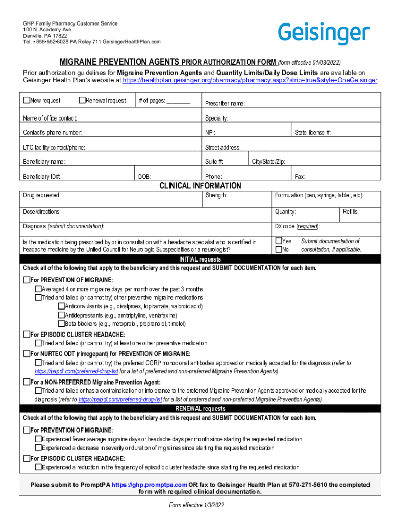 Fillable Online Migraine-Prevention-Agents-PEAP-form-010322.pdf ...