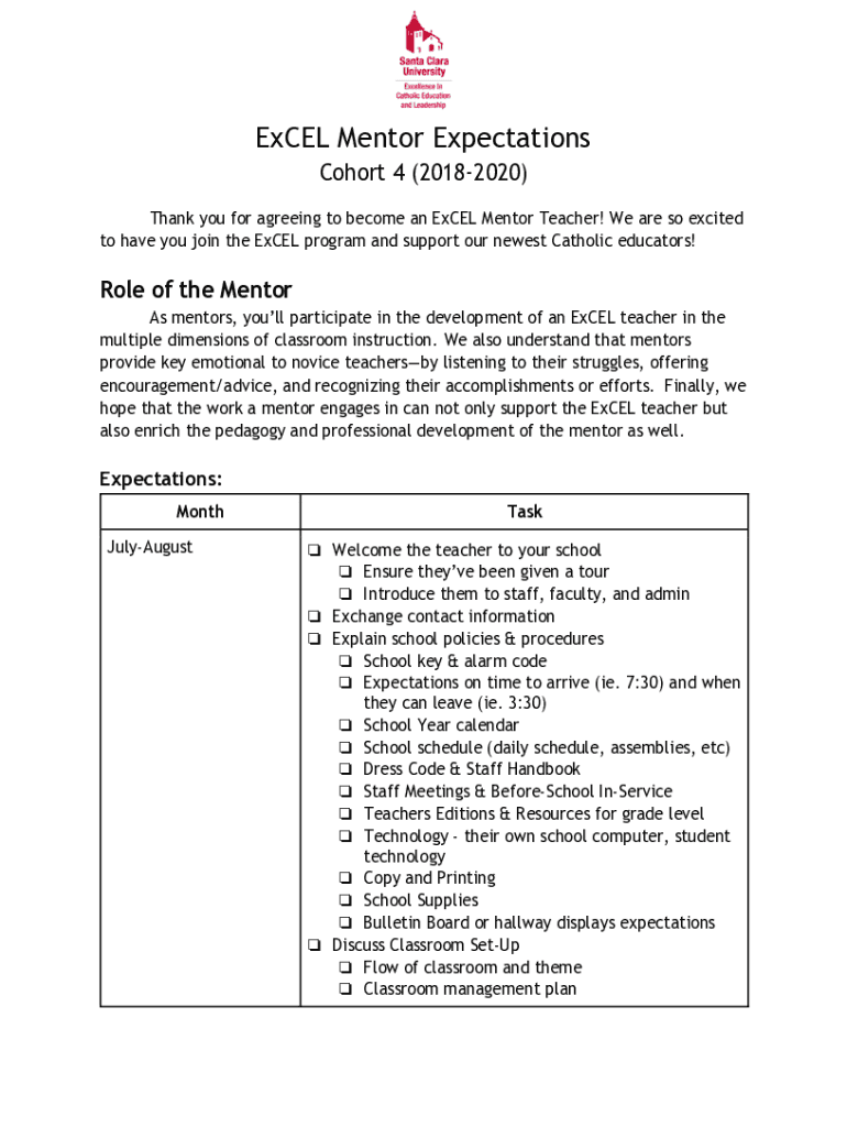 Fillable Online ExCEL-Mentor-Teacher-Log-and-Expectations-.pdf Fax ...