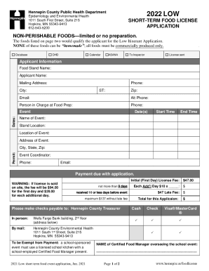 Fillable Online low-risk-short-term-food-license-app-2022.pdf Fax Email ...