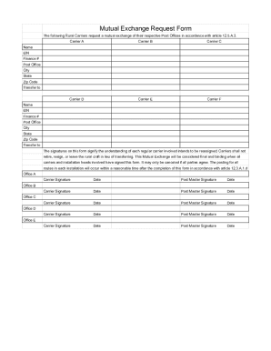 Fillable Online Get Mutual Exchange Request Form - US Legal Forms Fax ...