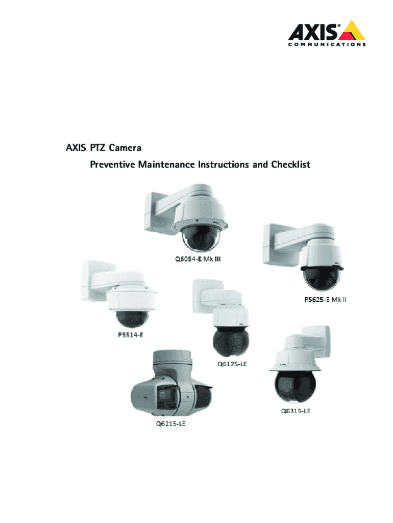 Fillable Online AXIS Q6075-E PTZ Network Camera User manual Fax Email Print - pdfFiller