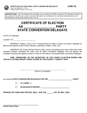 Fillable Online forms in CERTIFICATE OF ELECTION AS PARTY STATE ...