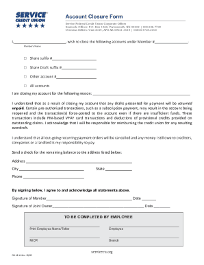 Fillable Online FM18-11e.w.IMM Close Account Form (002) Fax Email Print ...