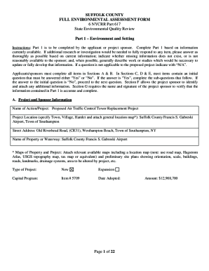 Fillable Online Environmental Assessment Form (EAF) Workbooks Fax Email ...