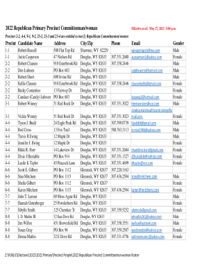 Fillable Online Precinct Committeemen and Precinct Committeewomen ...