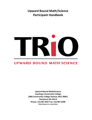 Fillable Online Upward Bound Math/Science Participant Handbook - Tri-C ...