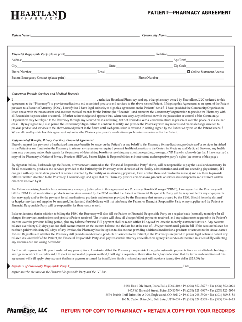 Fillable Online New Patient Responsible Party Financial Agreement Form ...