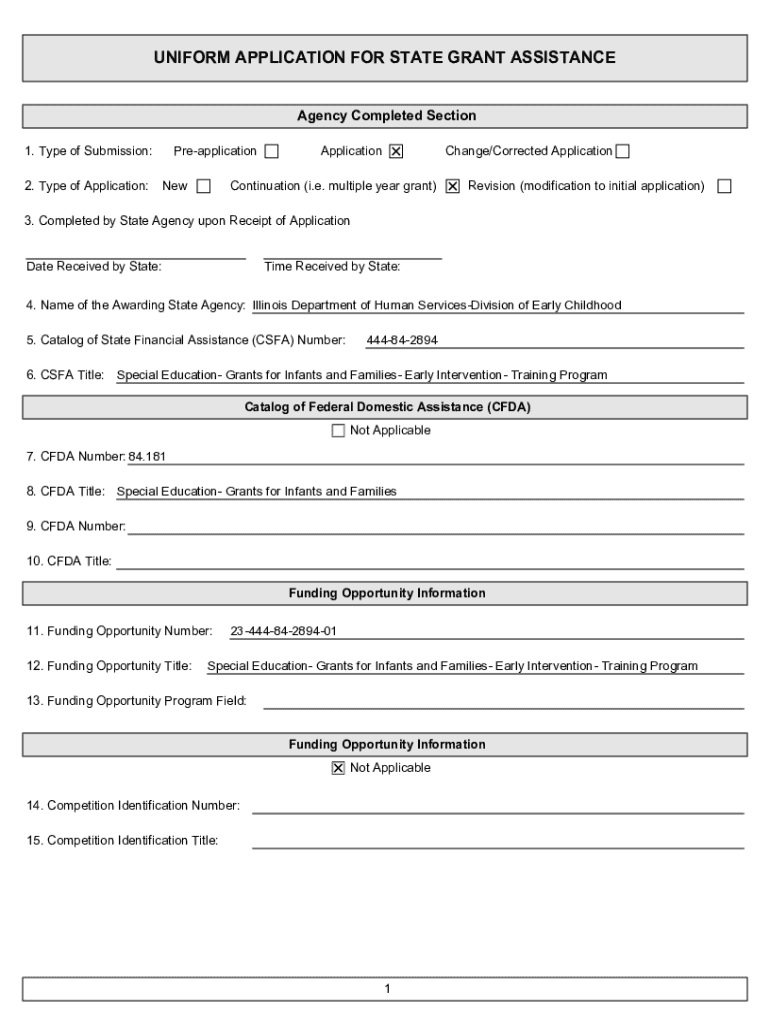Fillable Online 2021 Uniform Application for State Grant Assistance Fax ...