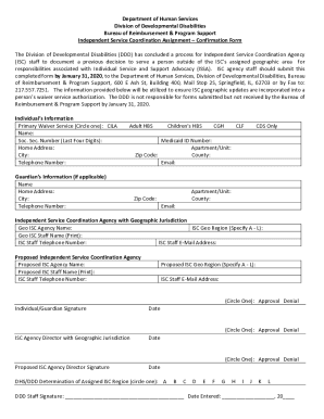 Fillable Online ISC Assigment Confirmation Form. ISC Confirmation ...