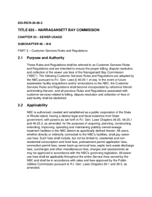 Fillable Online Customer Services Rules and Regulations Fax Email Print ...