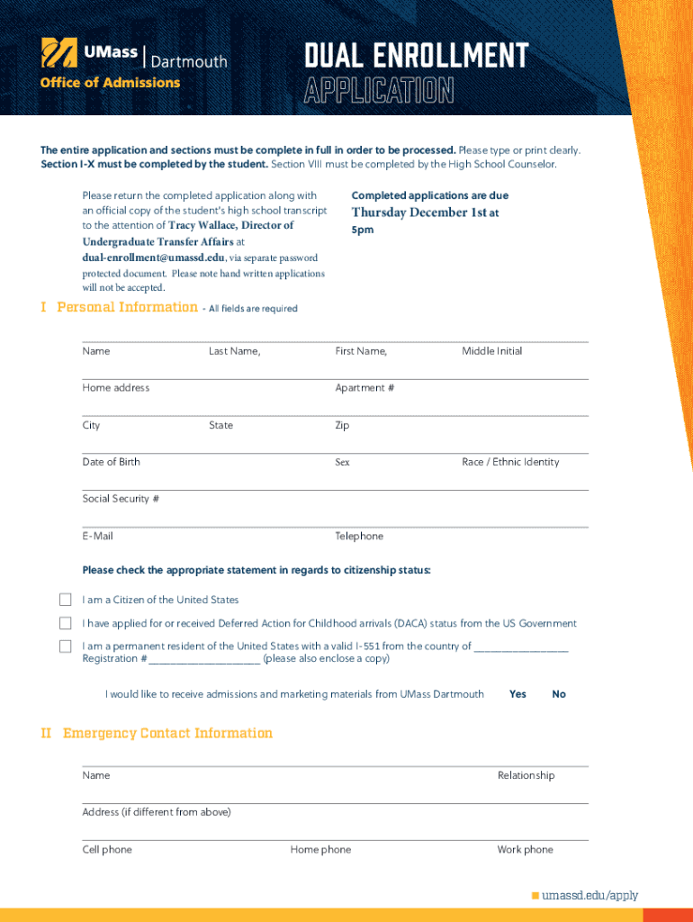 Fillable Online Application Procedure for Dual EnrollmentGeorgia ...