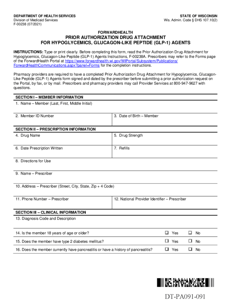 Fillable Online Prior Authorization Drug Attachment for Hypoglycemics ...