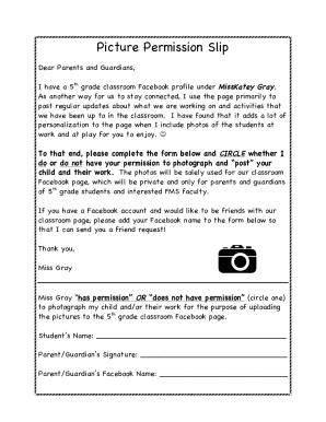 Fillable Online 19-20 Picture Permission Slip.docx Fax Email Print - pdfFiller
