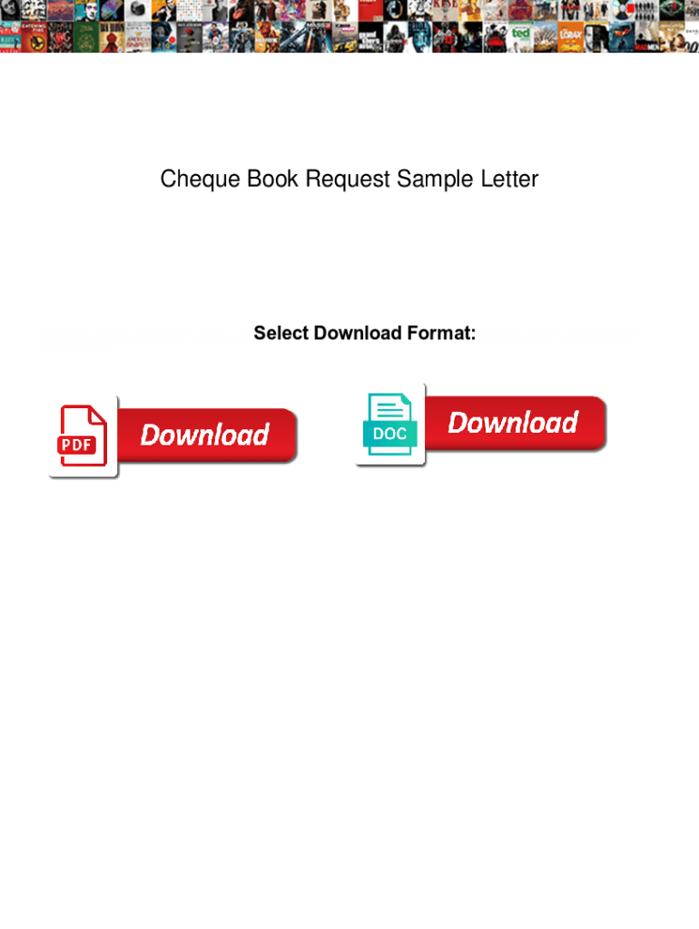 Fillable Online Cheque Book Request Sample Letter. Cheque Book Request ...