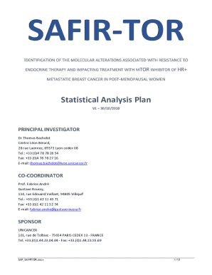Fillable Online Statistical Analysis Plan (SAP) - ClinicalTrials.gov Fax Email Print - pdfFiller