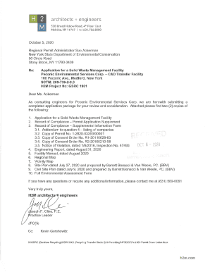 Fillable Online Peconic Environmental Services-Cover Letter and ...