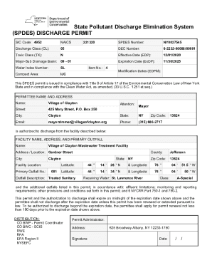 Fillable Online Draft SPDES Permit 6-2232-00008/00001. A draft DEC ...