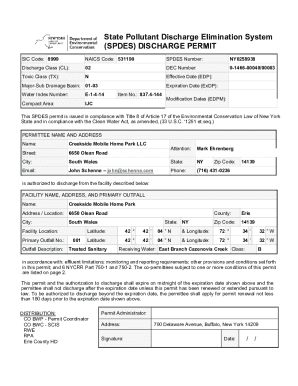 Fillable Online Draft SPDES Permit 9-1466-00040/00003. A draft DEC ...