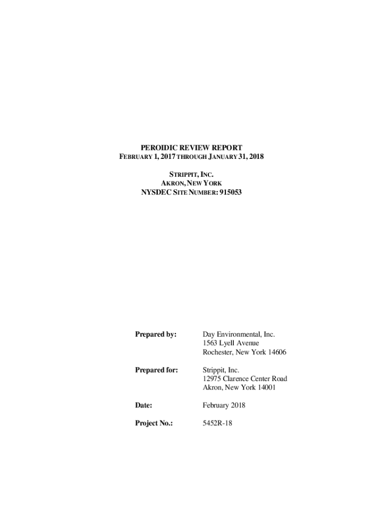 Fillable Online Fillable Online PEROIDIC REVIEW REPORT NYSDEC SITE ...