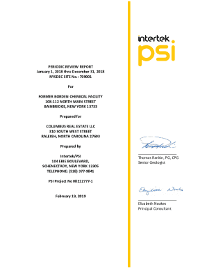 Fillable Online 2018 Annual Periodic Review Report - New York State ...