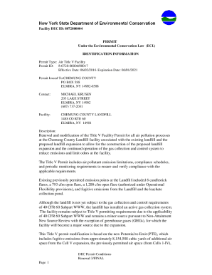 Fillable Online Facility DEC ID: 8072800004 PERMIT Under the ...