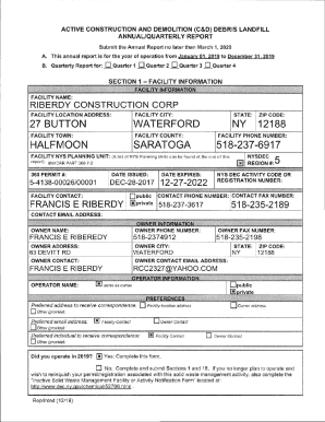 Fillable Online State and Local Government Construction and Demolition ...