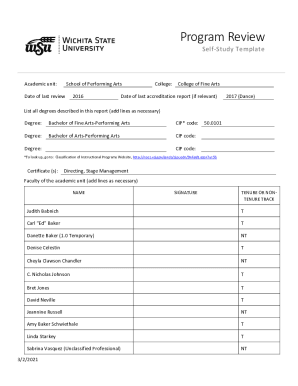 Fillable Online Program Review Template Examples - Compliance Assist ...