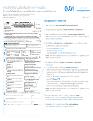 Fillable Online Ausfllhilfe US Quellensteuer Firmen W-8BEN-E ...