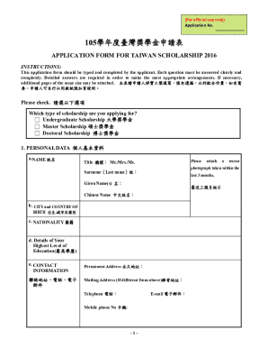 Fillable Online Application Form for ROC Taiwan ...