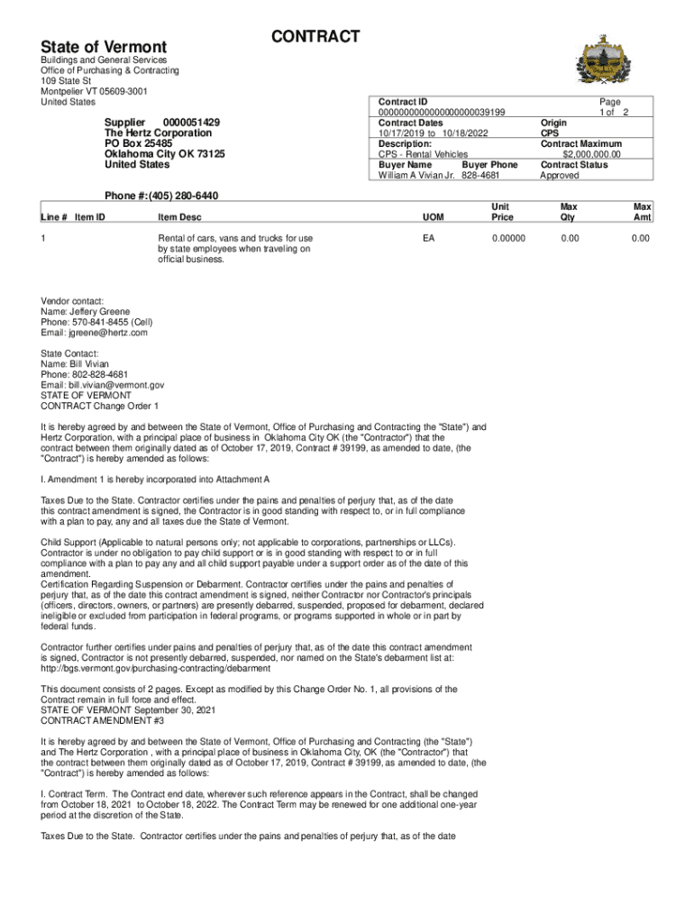 Fillable Online bgs vermont FormsBuildings and General Services ...