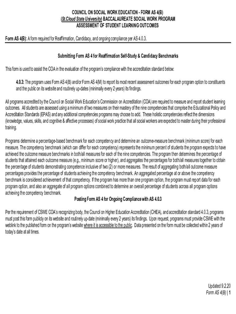 Fillable Online socialwork.asu.eduform-as-4basu102821COUNCIL ON SOCIAL WORK EDUCATION - FORM AS ...