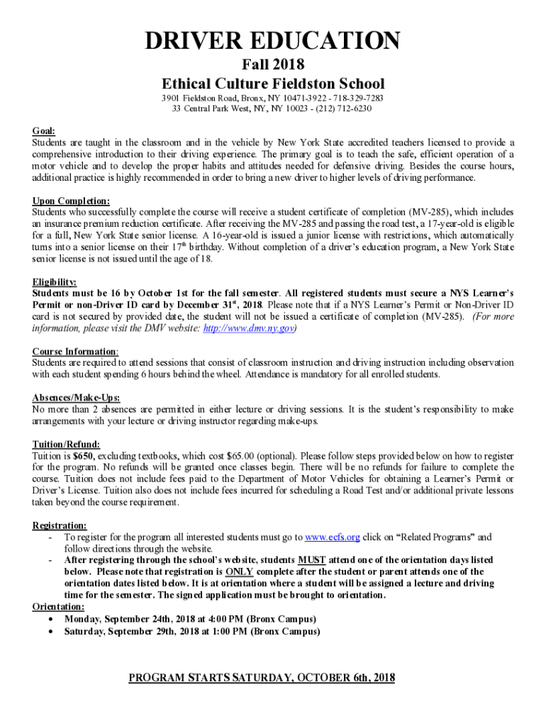 Fillable Online Ethical Culture Fieldston School - 3901 Fieldston Road, Bronx, NYTrulia Fax ...