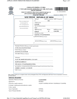 Fillable Online Consulate General of India, Edinburgh, United Kingdom ...