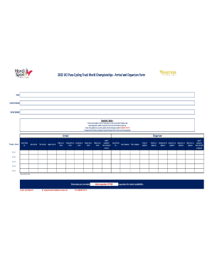 Fillable Online Arrival and Departure Form.xlsx Fax Email Print - pdfFiller