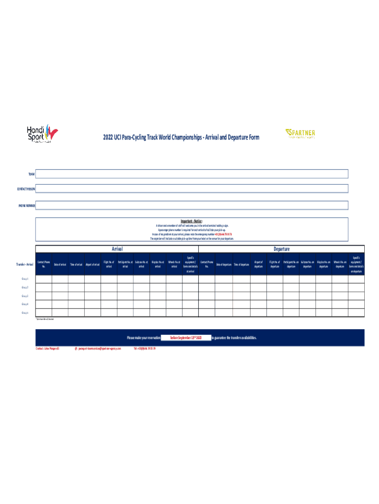 Fillable Online Arrival and Departure Form.xlsx Fax Email Print - pdfFiller