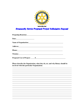 Fillable Online Submit your Service Above Self AwardMy RotaryHow to Write a Proposal Submission ...