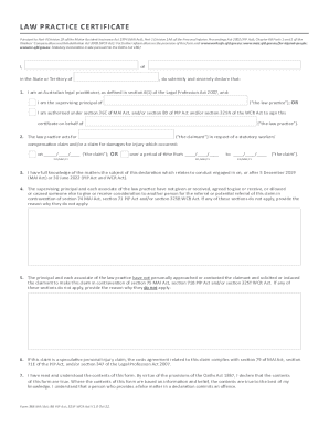 Fillable Online Law Practice Certificate scenarios - MAIC Fax Email ...