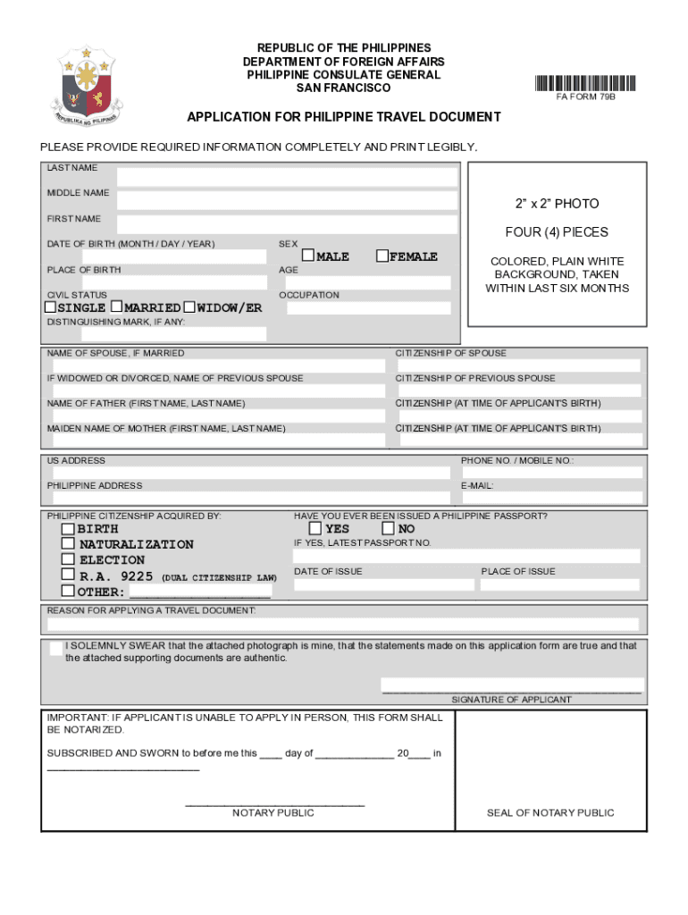 Fillable Online Department of Foreign Affairs - The Official Website of ...