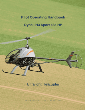 Fillable Online POH (PILOTS OPERATING HANDBOOK ) Pilot's Operating ...