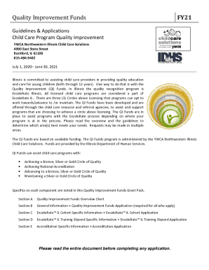 Fillable Online Child Care Quality Improvement Services Fax Email Print - pdfFiller