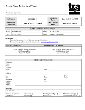 Fillable Online TRINITY RIVER AUTHORITY OF TEXAS Fax Email Print ...