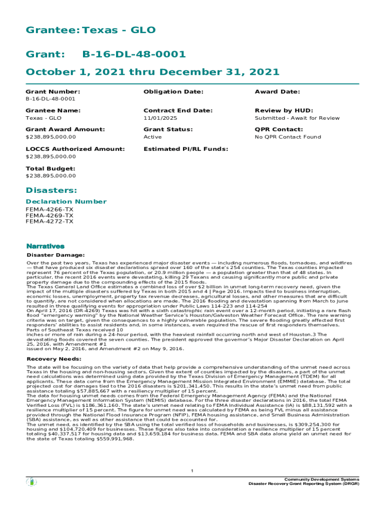 Fillable Online drgr.hud.govpublicdownloadsGrantee: State of Texas ...