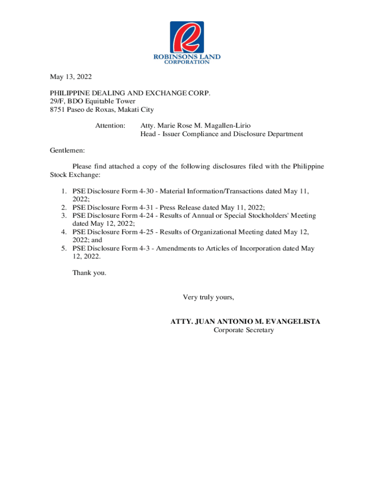 Fillable Online PHILIPPINE DEALING & EXCHANGE CORP. 29 Floor, BDO ...