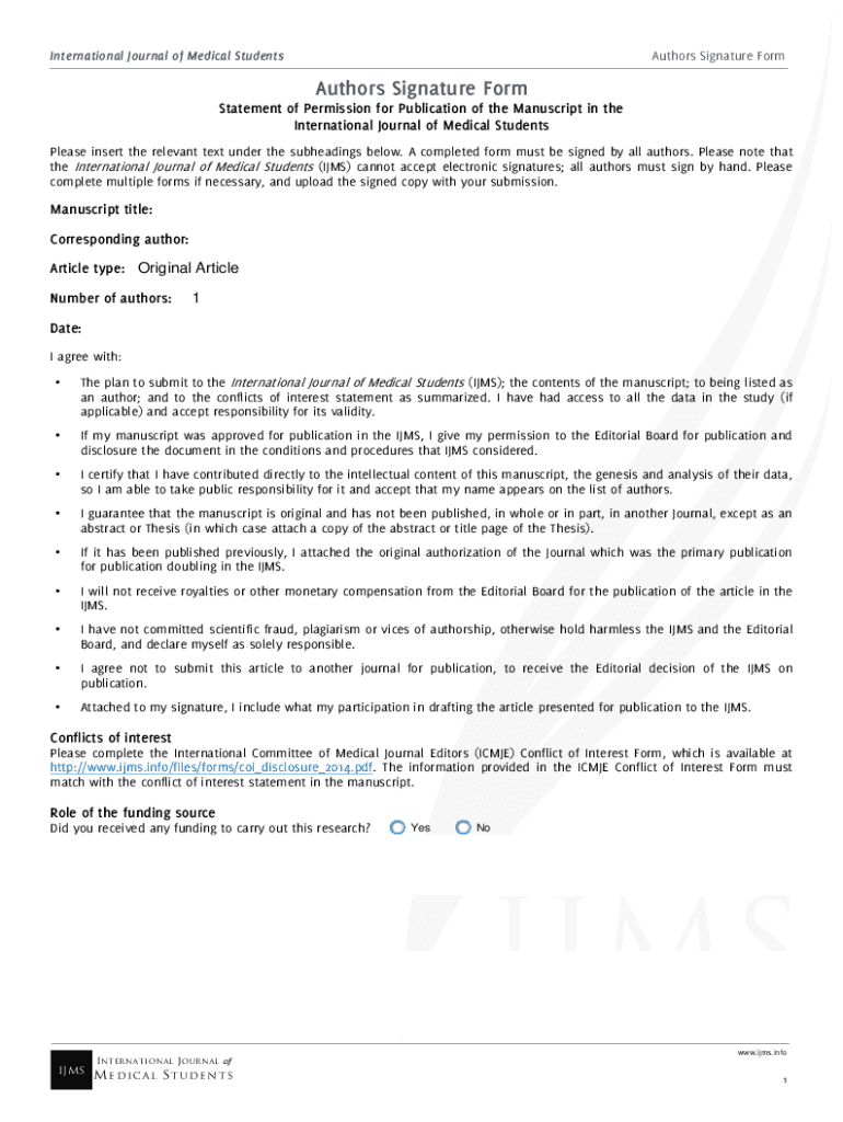 Fillable Online International Journal of Medical Students Authors ...