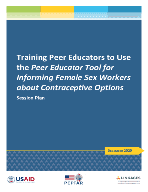 Fillable Online Training Peer Educators to Use the Peer Educator Tool for ... Fax Email Print ...