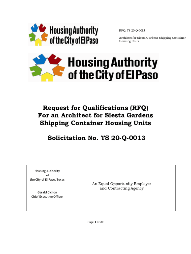 Fillable Online Request for Qualifications (RFQ) For an Architect for ...