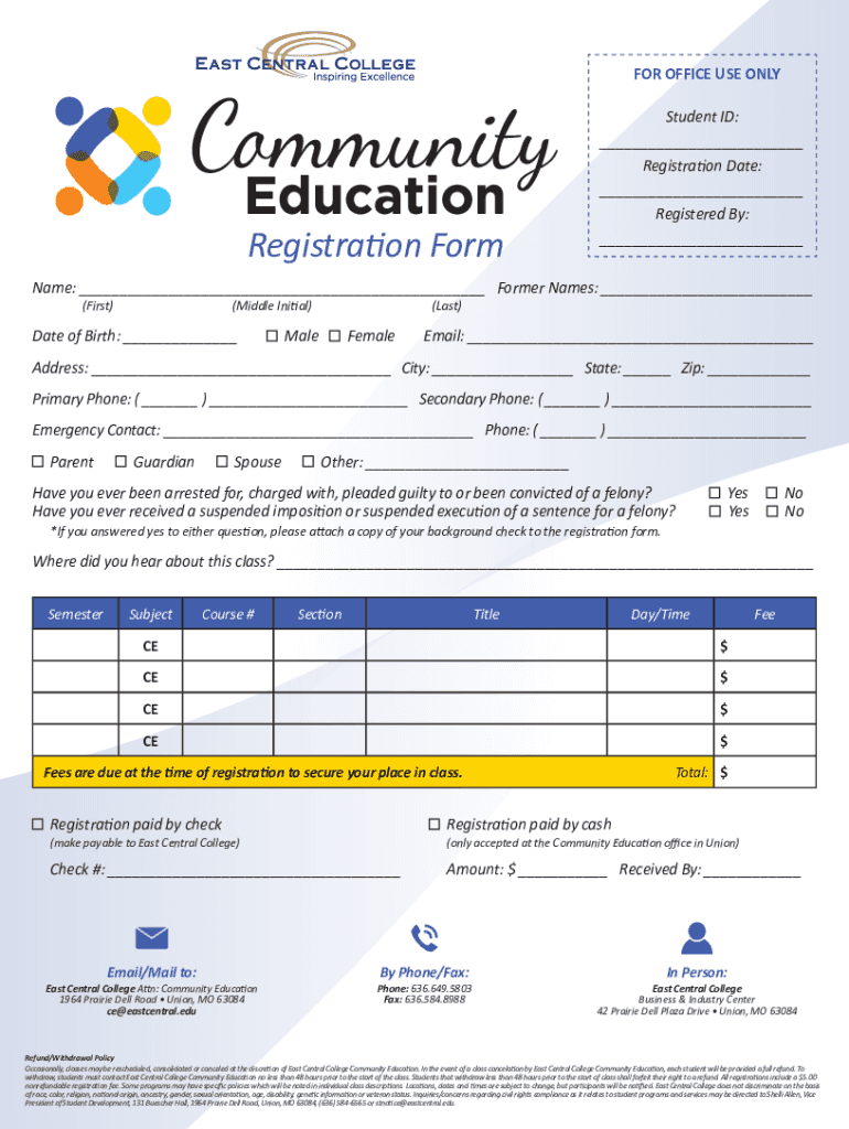 Fillable Online Office Use Only Registration # - Fill Out and Sign Printable PDF ... Fax Email ...