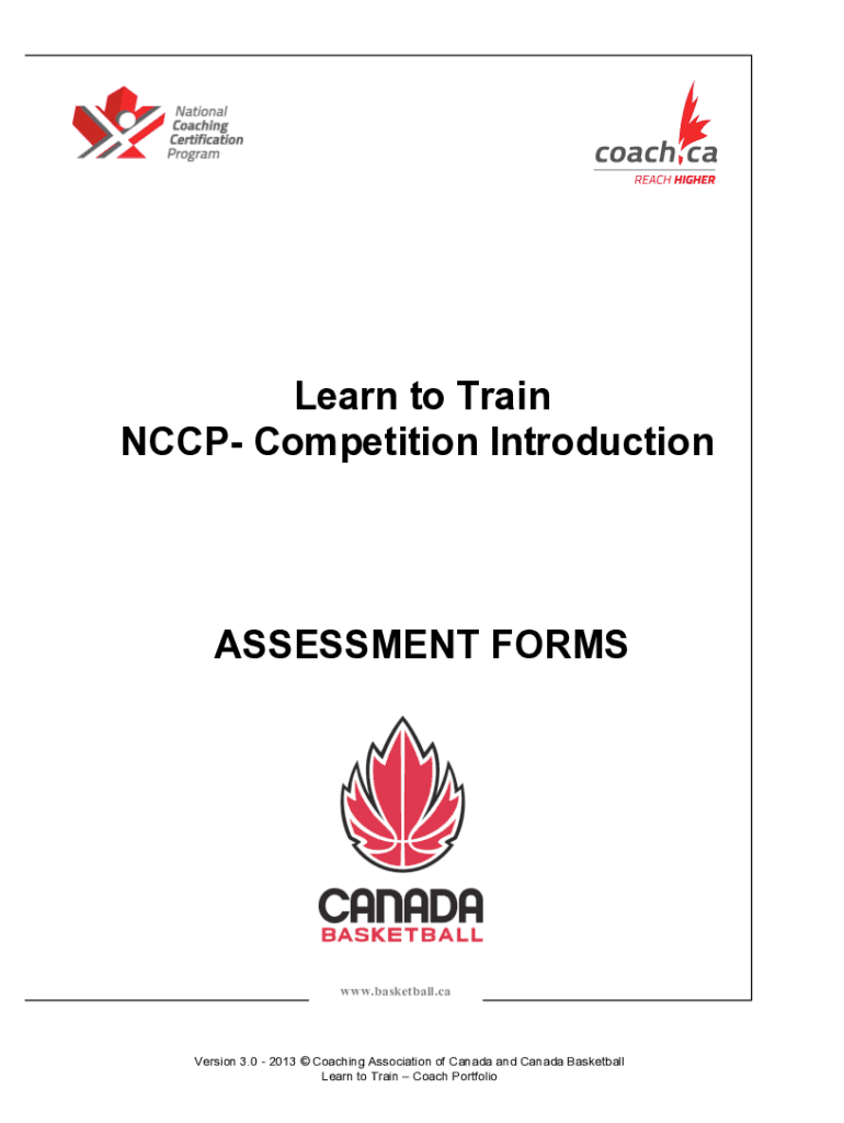 Fillable Online Learn to Train NCCP- Competition Introduction ...
