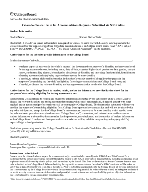 Fillable Online Colorado Consent Form for Accommodations Requests ...