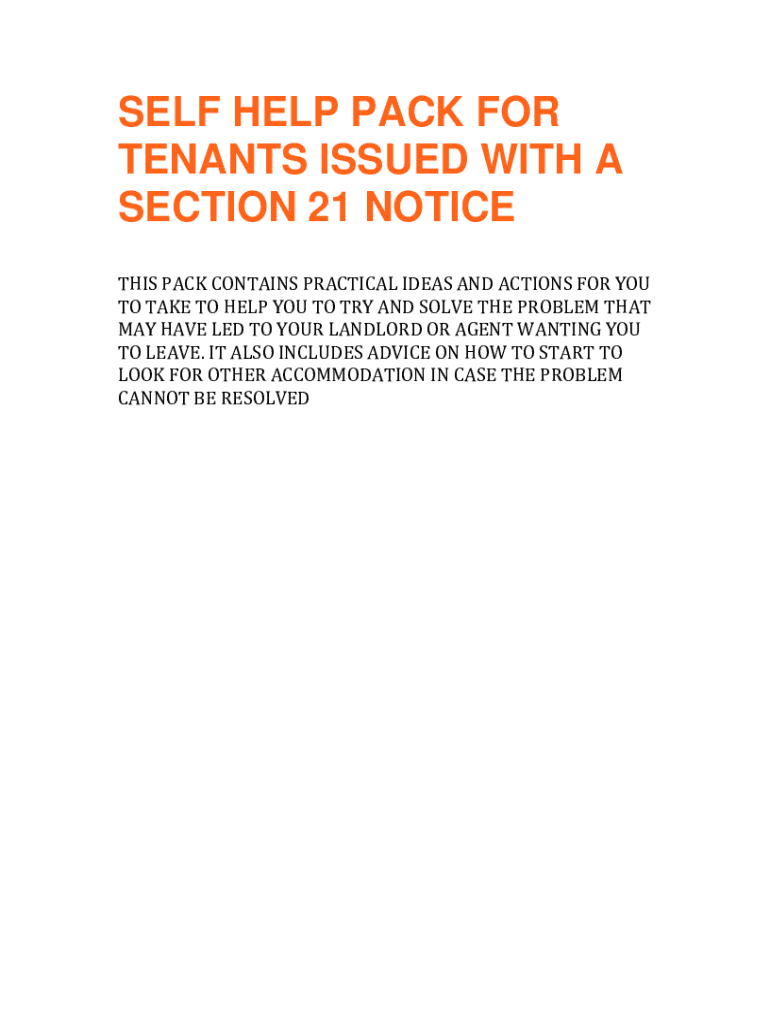Fillable Online If you get a section 21 notice - Citizens Advice Fax ...